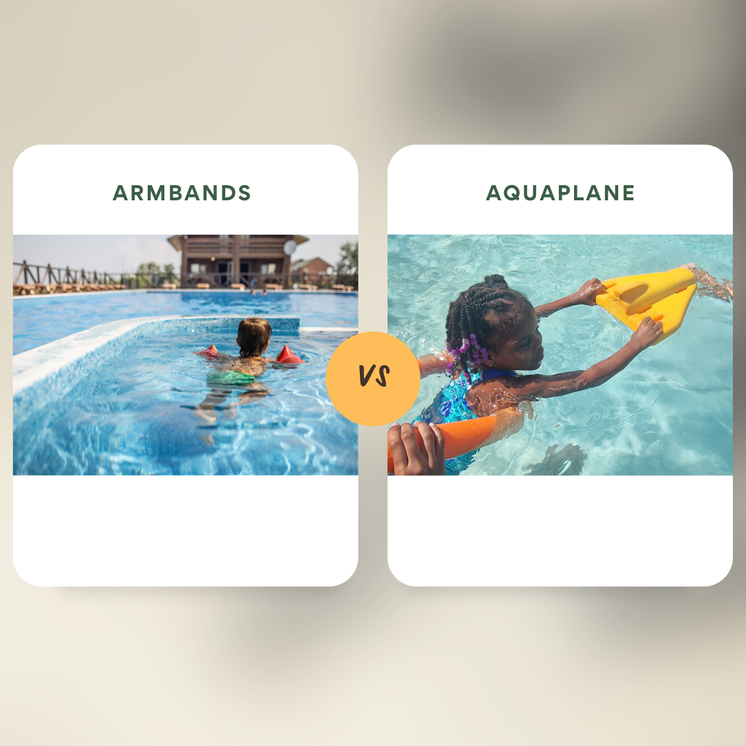 AquaPlane Swim Aid Vs Armbands | Best Way to Teach A Child to Swim